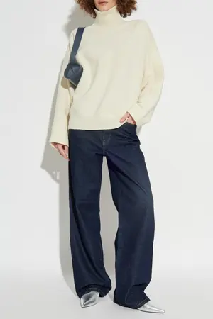 JIL SANDER Wool, Cotton, And Cashmere Turtleneck