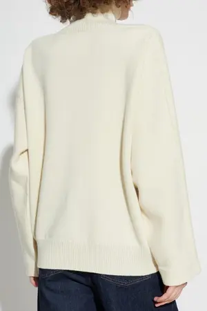 JIL SANDER Wool, Cotton, And Cashmere Turtleneck