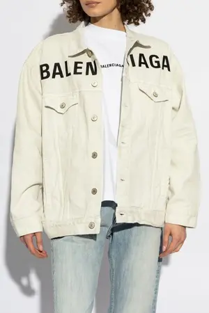 Balenciaga Denim Jacket With Logo