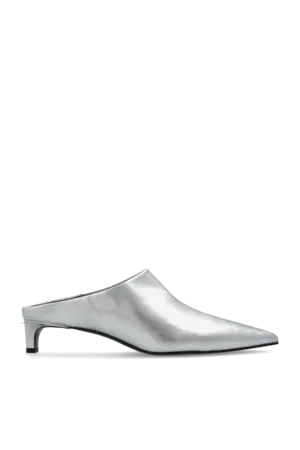 JIL SANDER Leather Heeled Shoes Silver
