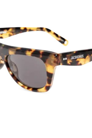 Jacquemus Rectangular Tortoiseshell Sunglasses - Brown
