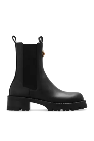 Versace Leather Chelsea Boots