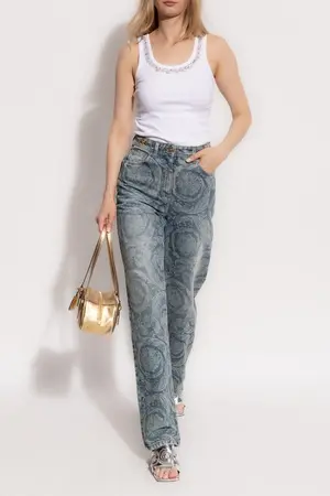 Versace Barocco Pattern Jeans