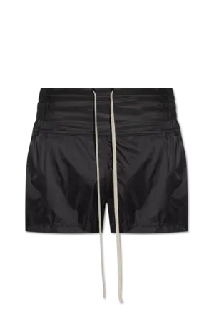 Rick Owens Tailored Polyamide Shorts With Drawstring - Black