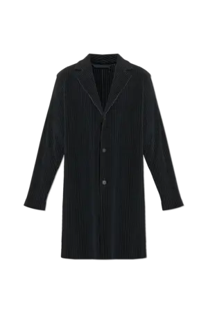 Issey Miyake Pleated Coat - Black