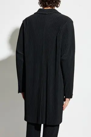 Issey Miyake Pleated Coat - Black