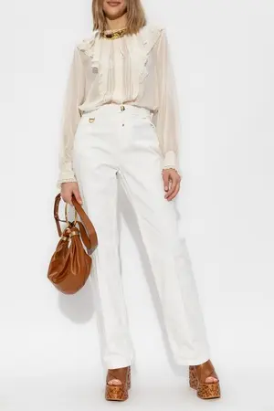 Chloé Straight-leg Cotton Trousers