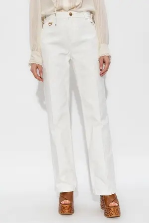 Chloé Straight-leg Cotton Trousers