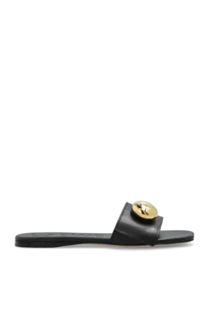 Loewe Leather Slides - Black