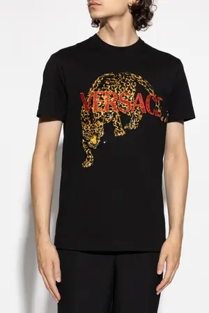 Versace T-shirt With Shimmering Appliqués