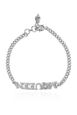 Alexander McQueen Bracelet With Shimmering Crystals - Silver