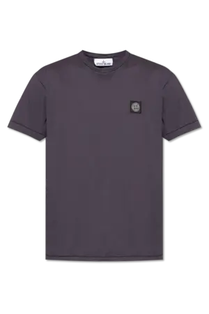 Stone Island T-shirt With Logo - Purple