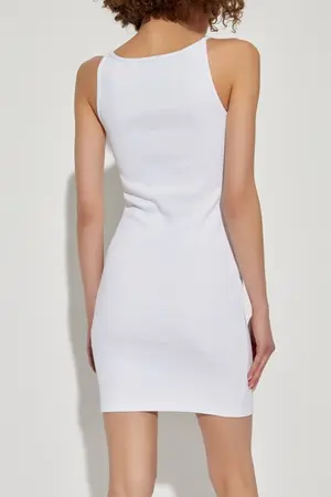 Off-White Ribbed Mini Dress