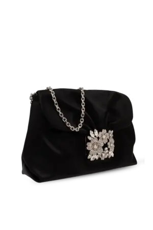ROGER VIVIER Efflorescence Mini Satin Clutch