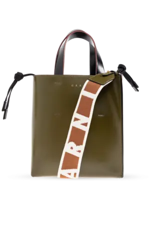 Marni Geometric Leather Handbag - Green