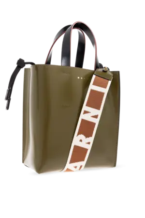 Marni Geometric Leather Handbag - Green
