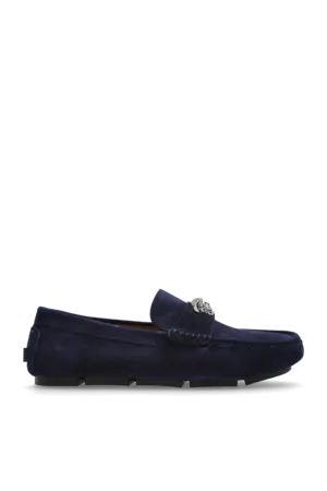 Versace Suede Loafers - Navy Blue