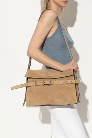 Moschino Suede Shoulder Bag