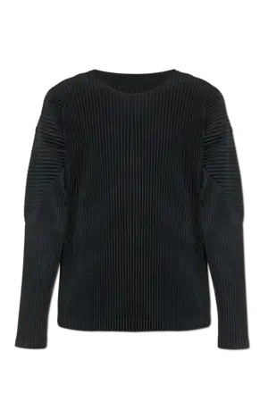 Issey Miyake Pleated T-shirt - Black