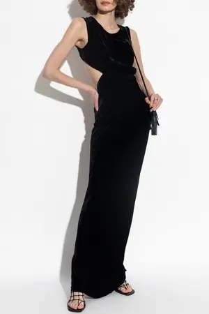 Rick Owens Sleeveless Velvet Dress - Black