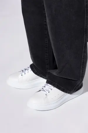 Alexander McQueen Leather Sneakers - White