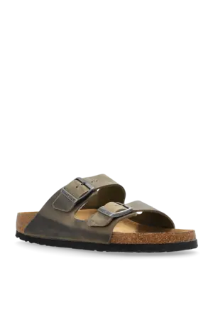 BIRKENSTOCK Arizona Bs Leather Slides - Brown