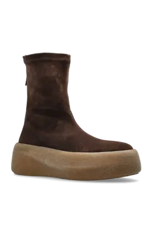 VIC MATIE Suede Platform Chelsea Boots