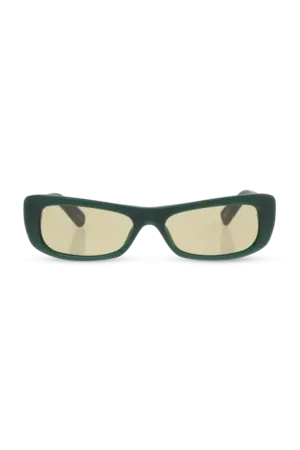 Jacquemus Rectangular Sunglasses With Acetate Frames - Green