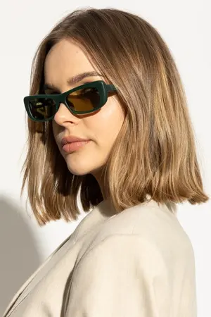 Jacquemus Rectangular Sunglasses With Acetate Frames - Green