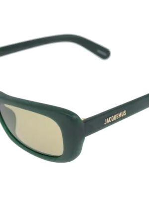 Jacquemus Rectangular Sunglasses With Acetate Frames - Green