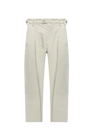 Balenciaga Wide-leg Cotton Trousers With Adjustable Straps
