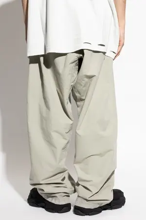 Balenciaga Wide-leg Cotton Trousers With Adjustable Straps