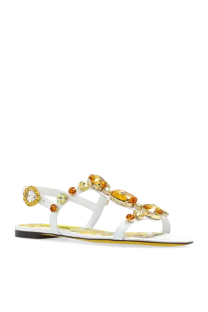 Dolce & Gabbana Bianca Leather Sandals