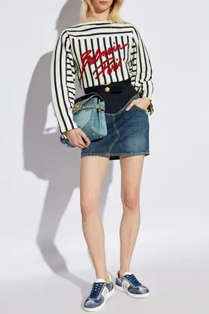 Balmain Denim Skirt