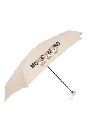 Moschino Umbrella With Logo - Beige