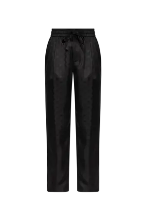 Dolce & Gabbana Silk Monogram Trousers