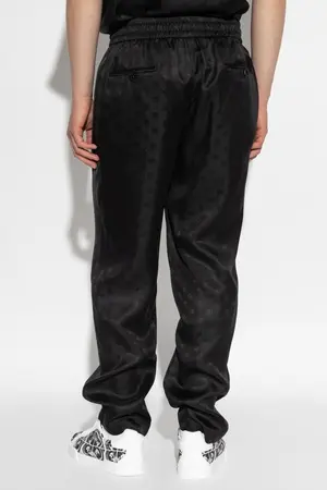 Dolce & Gabbana Silk Monogram Trousers