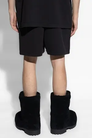 Balenciaga Cotton Shorts With Printed Logo