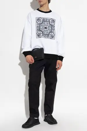 Dolce & Gabbana Sweatshirt With Embroidered Majolica Pattern