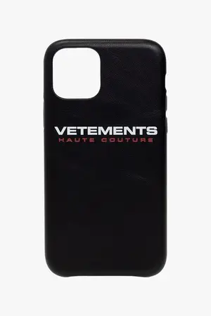 Vetements Branded Iphone 11 Pro Case - Black