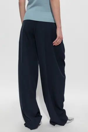 Alexander McQueen Wide-leg Pleated Trousers