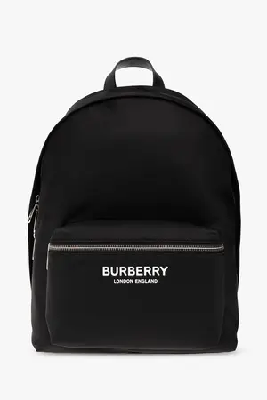 Burberry Backpack With Logo - Black