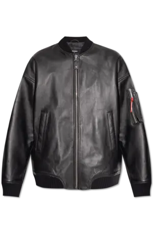 Dsquared2 Leather Bomber Jacket