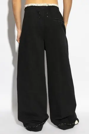 MAISON MARGIELA Linen-finish Wide-leg Trousers