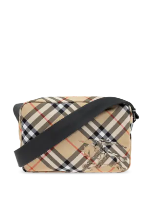 Burberry Check Pattern Shoulder Bag - Beige