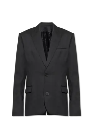 Balmain Wool Blazer With Closed Lapels