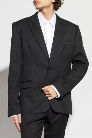 Balmain Wool Blazer With Closed Lapels