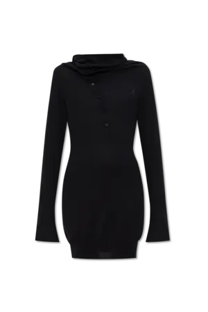Attico Fitted Wool And Cashmere Knit Dress
