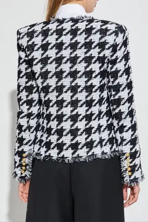 Balmain Houndstooth Tweed Blazer