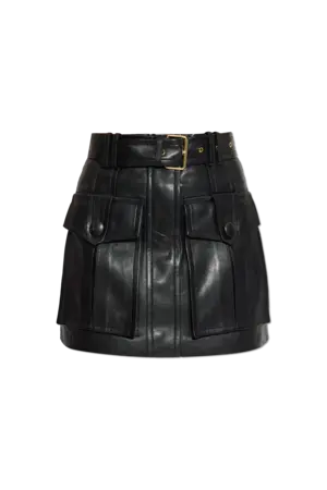 Balmain Leather Mini Skirt
